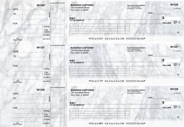 Marble Itemized Payment Business Checks